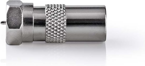 Nedis Satelliet- en Antenne-Adapter - F-Male - IEC (Coax) Male - Vernikkeld - 75 Ohm -... | bol
