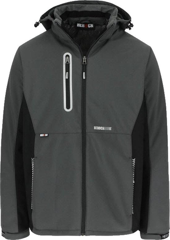Herock Taris softshell werkjas Experts (2101) - Grijs | Zwart - M | bol