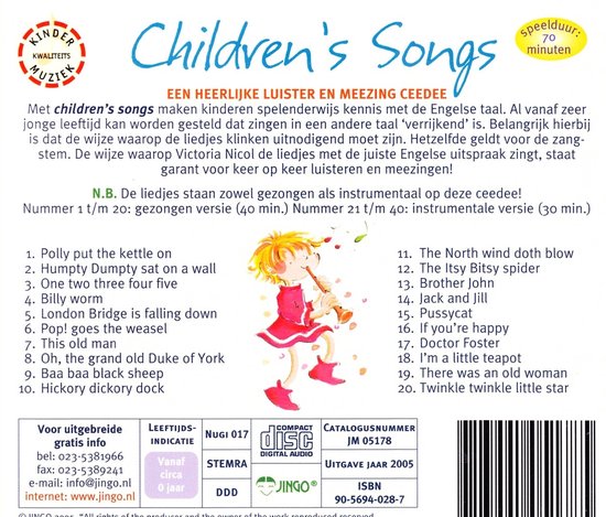Various Artists - Children's songs (CD), various artists | CD (album) | Muziek | bol