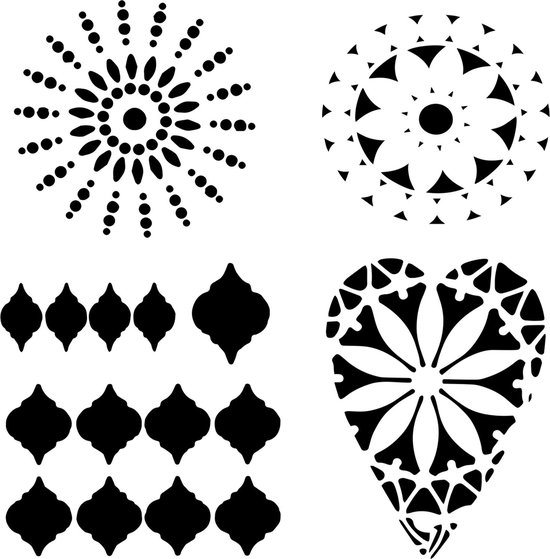 The Crafter's Workshop Stencil - 30x30cm - moroccan sun | bol.com