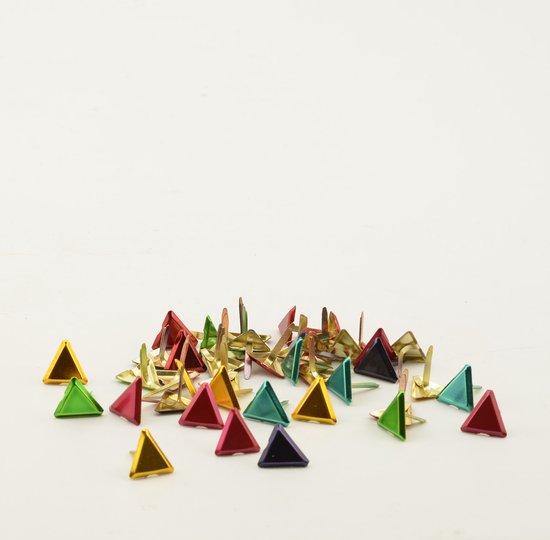 Splitpennen in potje 60g +/-122x driehoekje metallic | bol.com
