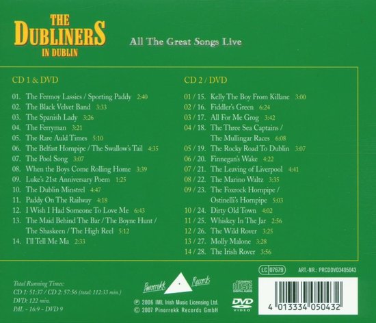 The Dubliners - In Dublin. All The Great Songs Live (3 CD), The Dubliners | CD (album)... | bol