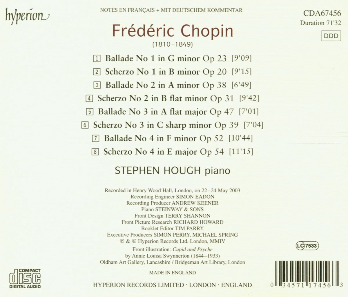 Stephen Hough - Four Ballades & Four Scherzos (CD), Stephen Hough | CD (album) | Muziek | bol.com