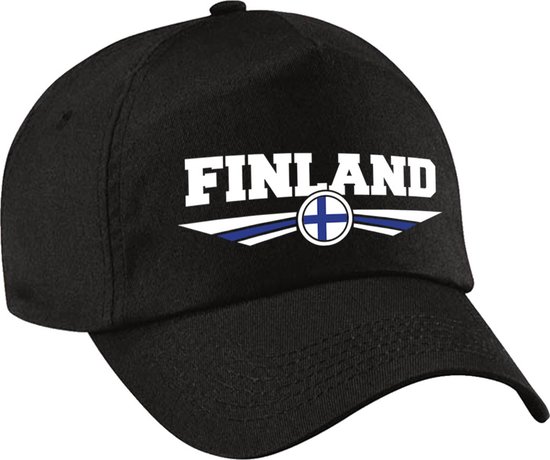 Finland landen pet zwart volwassenen - Finland baseball cap - EK / WK ...