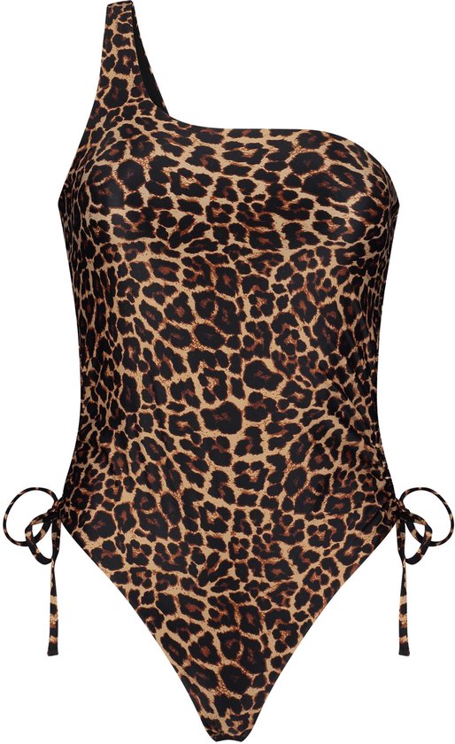 Hunkemöller Dames Badmode Badpak Animal HKM x NA-KD - Bruin - maat 40 | bol
