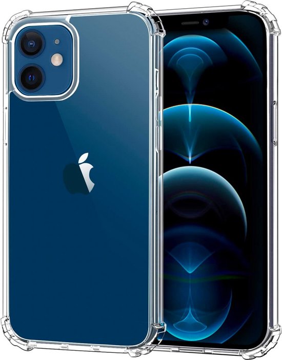 Clear Rugged Case geschikt voor iPhone 12 | geschikt voor iPhone 12 Pro TPU hoesje met... | bol
