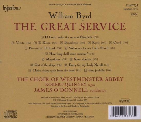 Robert Quinney, Choir Of Westminster Abbey, James O'Donnell - Byrd: The ...