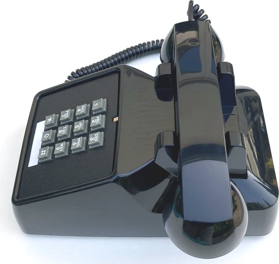 Retro Vaste Telefoon - Druktoets - Mechanische Rinkelbel - Zwart ...