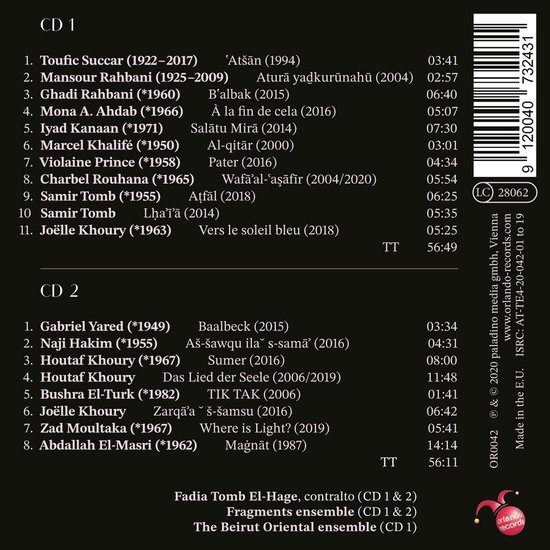 Fadia Tomb El-Hage & The Beir Fragments Ensemble - Masarat (2 CD ...