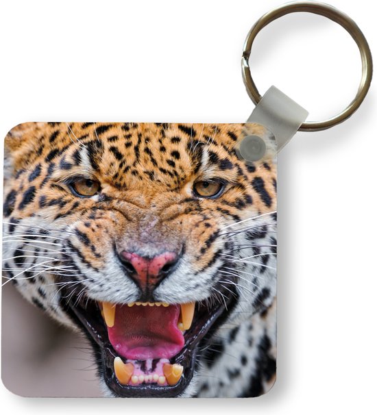 Sleutelhanger - Jaguar - Macro - Dier - Plastic - Rond ...