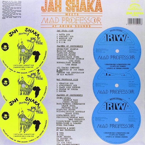 Jah Shaka & Mad Professor - Jah Shake Meets Mad Professor (LP), Jah Shaka & Mad... | bol.com