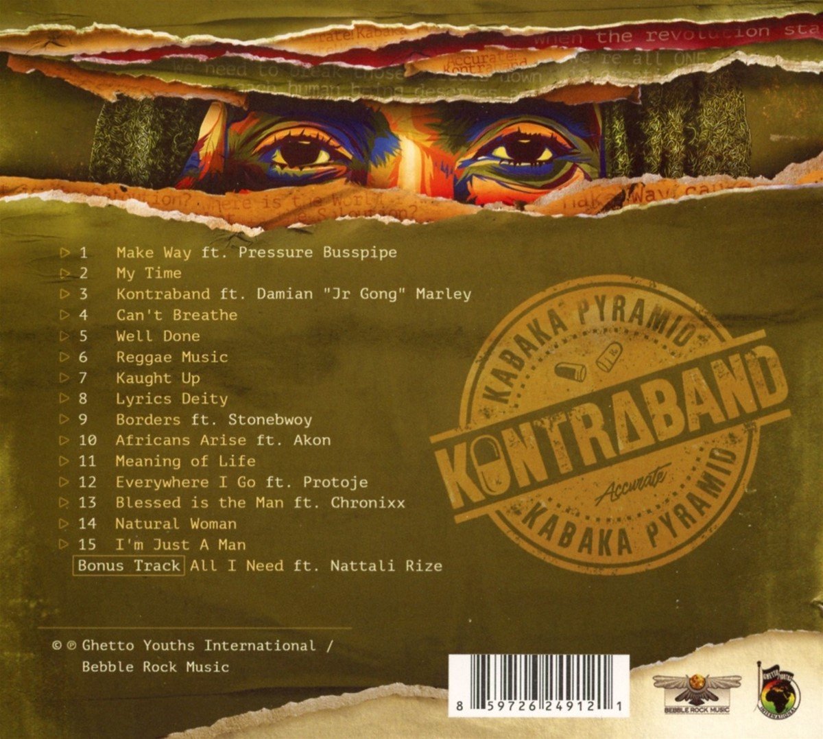 Kabaka Pyramid - Kontraband (CD), Kabaka Pyramid | CD (album) | Muziek ...