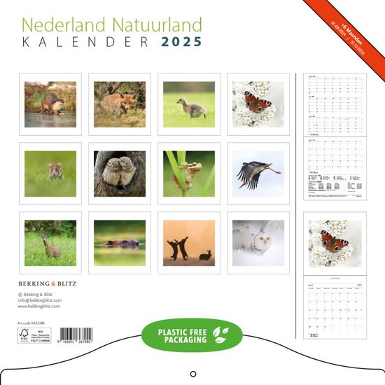 Nederland Natuurland Kalender 2025 | bol