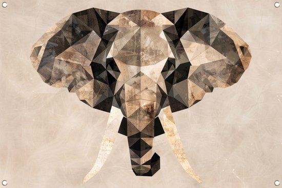 Olifant posters - Dieren tuinposter - Tuinposter Geometrie ...