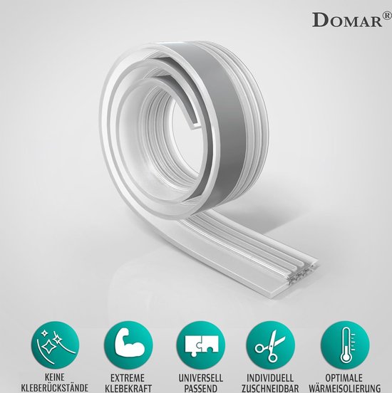 Tochtstrips voor deuren 100cm Transparant - Tochtstrip Zelfklevend ...