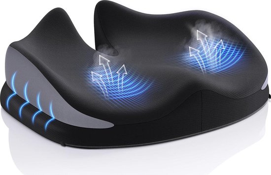 Zitkussen traagschuim voor bureaustoel - Groot formaat stuitbeen ...