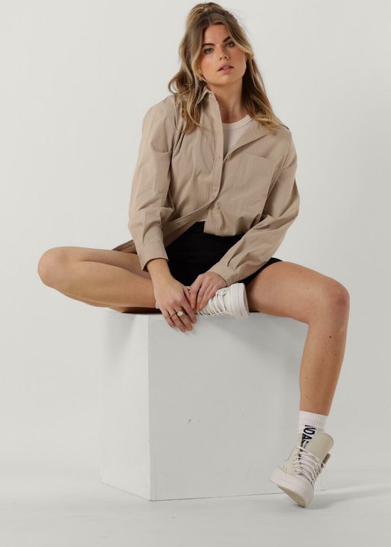 Esmé Studios Ruby Ls Shirt - Gots Dames - Jurken - Kleedje - Beige - Maat XS | bol