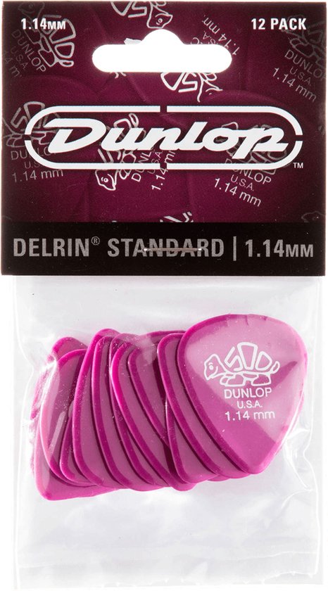 Jim Dunlop - Delrin 500 - Plectrum - 1.14 mm - 12-pack | bol