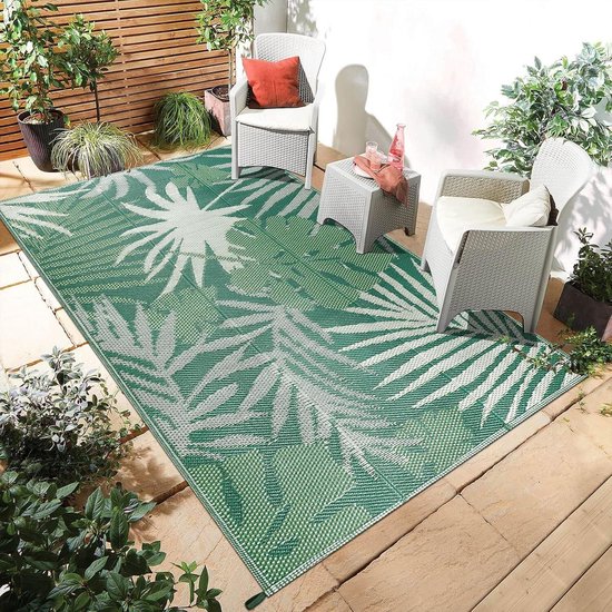 150 x 245 cm uv-bestendig outdoor tapijt - omkeerbaar kunststof ...