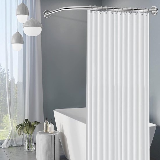 Douchegordijnstang, Douchegordijn Staaf L Vormige Roestvrije Staal ...