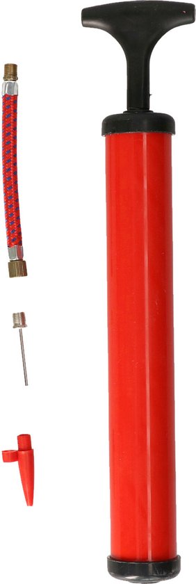 DID Ballenpomp - rood - met naald - kunststof - voor voetbal/basketbal ...
