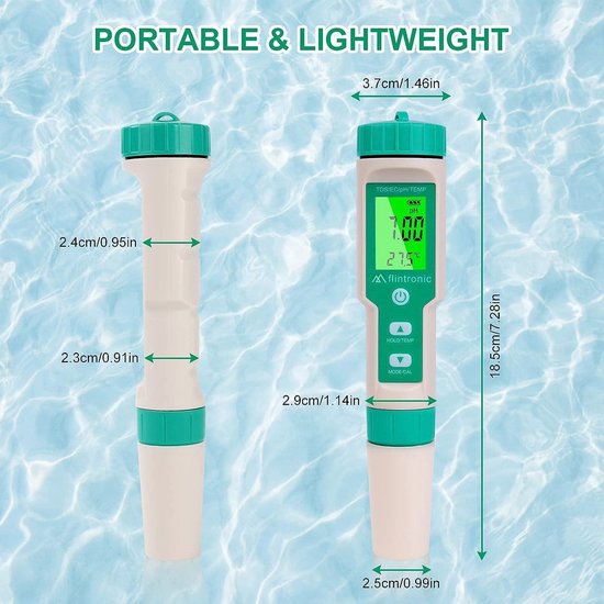 4-in-1 Elektronische pH-meter met lcd-display en achtergrondverlichting ...