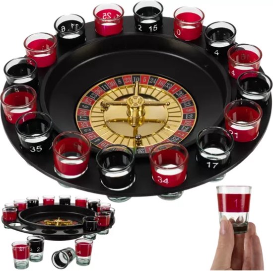 Malatec Alcohol roulette spel met 16 glazen - perfect voor elk feest ...