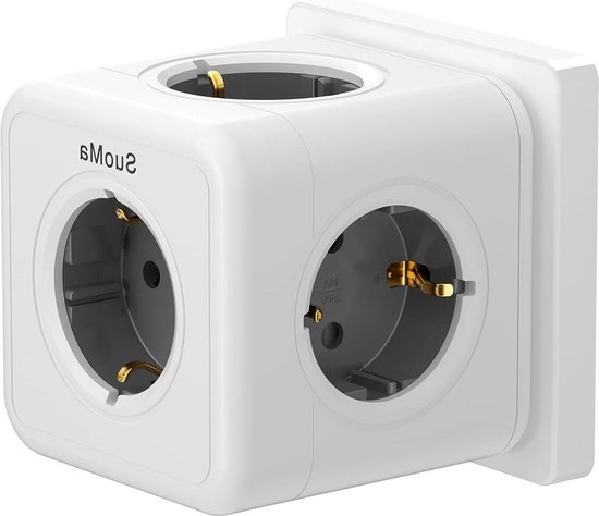 Socket Cube zonder kabel - 5-in-1 kubusstopcontacten - socketadapter - 5 stopcontacten... | bol