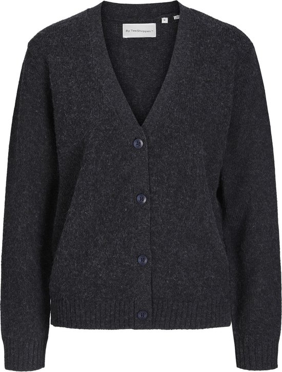 Knitted Cardigan - Gebreid Vest Dames - Donkergrijs | bol