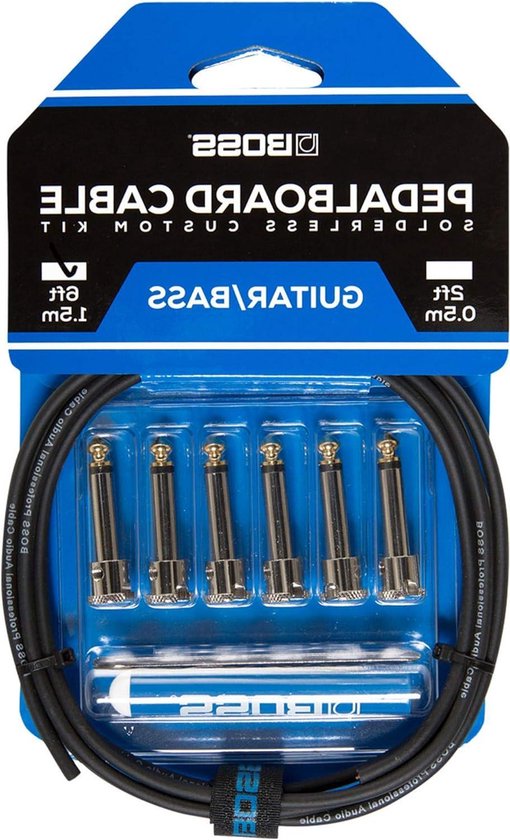 Solderless Pedalboard Cable Kit - Simple and Quick Assembly - 6ft/1.5m ...