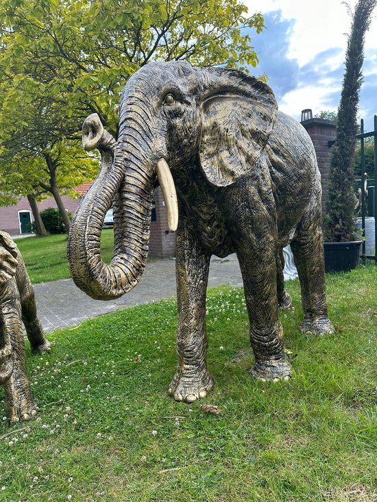 Goodyz-Jungle dieren- Olifant- Baby olifant- Brons- 150cm hoog-XXXXL versie- slurf hoog | bol