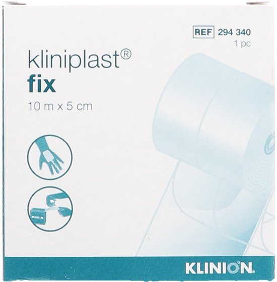 Kliniplast Fix fixatiepleister op rol, 10m x 5cm | bol