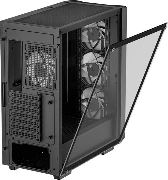 DeepCool CC560 Mid-Tower ATX PC Case, 4x Pre-Installed 120mm Marrs ...