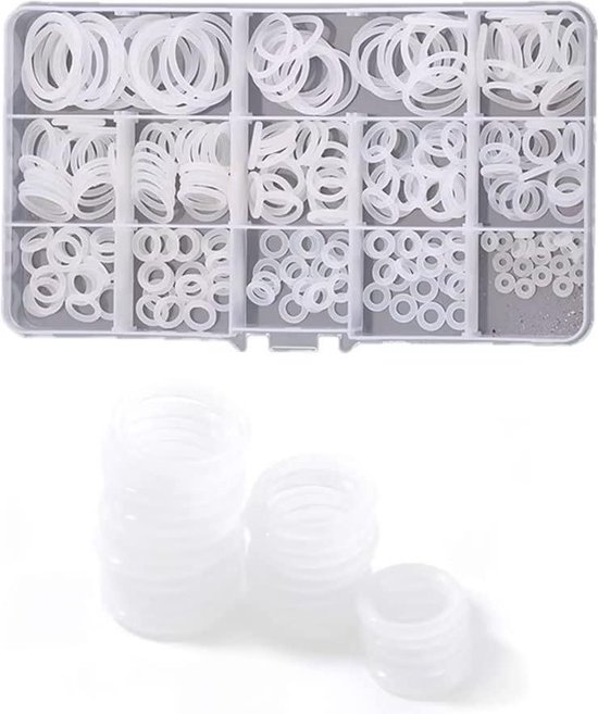 O-ring afdichtingsset nylon sluitringen assortiment set - 260 stuks, 13 ...