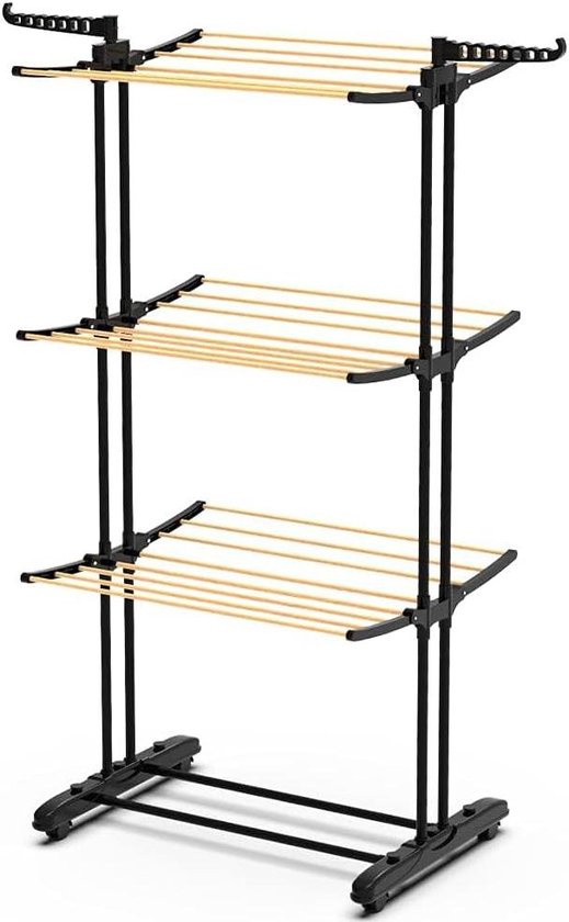 Droogrek toren voor binnen - ruimtebesparend wasrek met opvouwbare ...