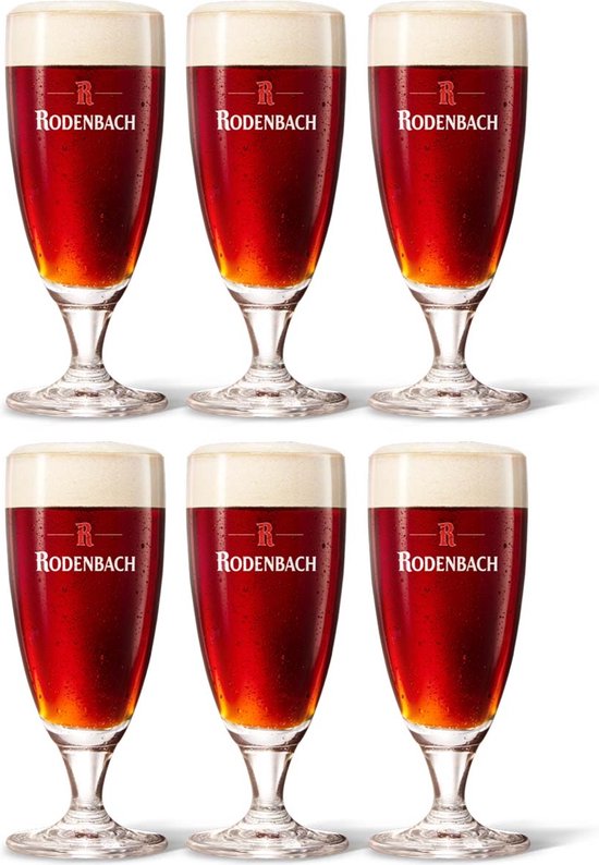 Rodenbach Klassiek Bierglas 25cl - Set van 6 - Perfect voor Belgische Bierspecialiteiten | bol