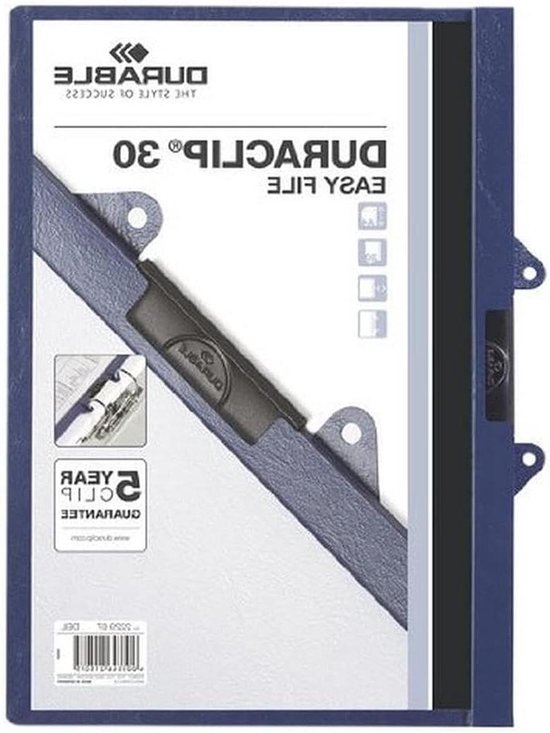 Klemmap Duraclip 30 Easy File - A4 formaat - Donkerblauw - Verpakking ...