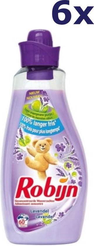 Robijn Adoucissant liquide - Lavande - 6 x 60 lavages (360) | bol