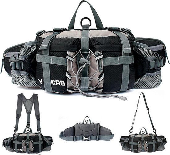 Multifunctionele tactische heuptas 2 flessenhouders rugzak tailletas ...