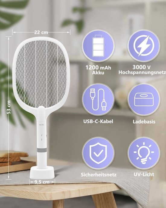 Elektrische USB Muggenrammer 3000 V voor het Doden van Muggen en ...