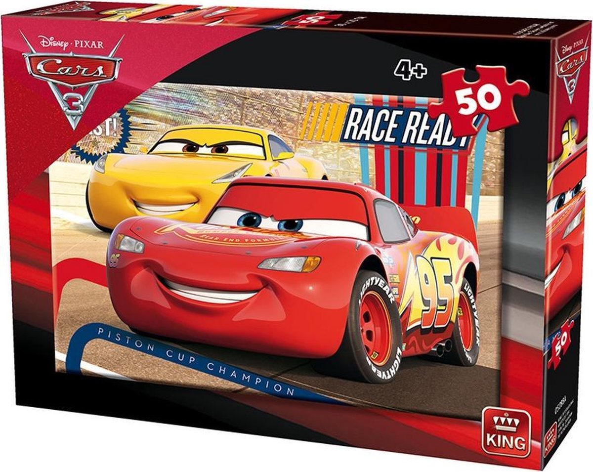 King Puzzel Cars 3 50 stukjes Assorti | bol.com