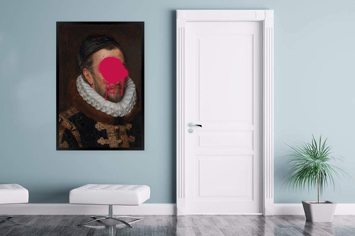 Willem van Oranje van oude meester Adriaen Thomasz met roze klodder ...