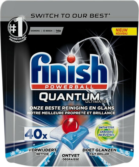 Finish Vaatwastabletten Quantum Ultimate Grease Fighter 40 stuks | bol.com
