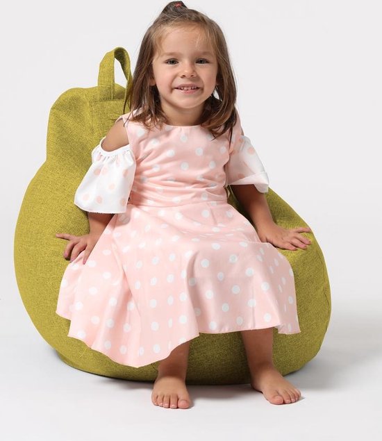 Xoft Living Pear Kids Linnen Zitzak - Geel voor Binnen, Zacht en ...