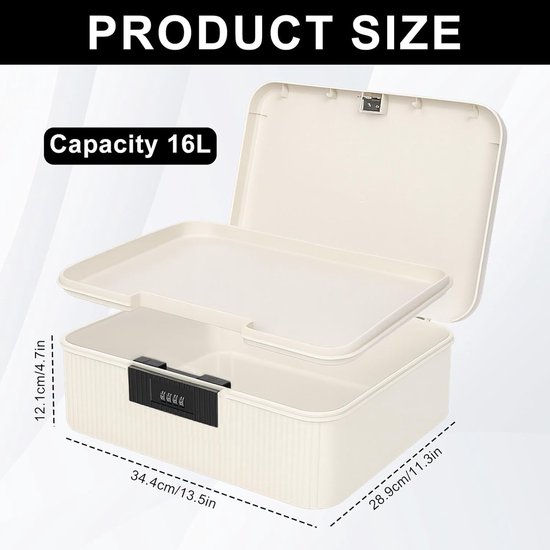 Lockable Box - 2 Layers ABS Medicine Box - Combination Lock - Medicine ...