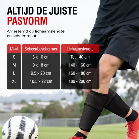 BALL Xtreme® Scheenbeschermers Voetbal - Ingebouwde Scheenbeschermer ...