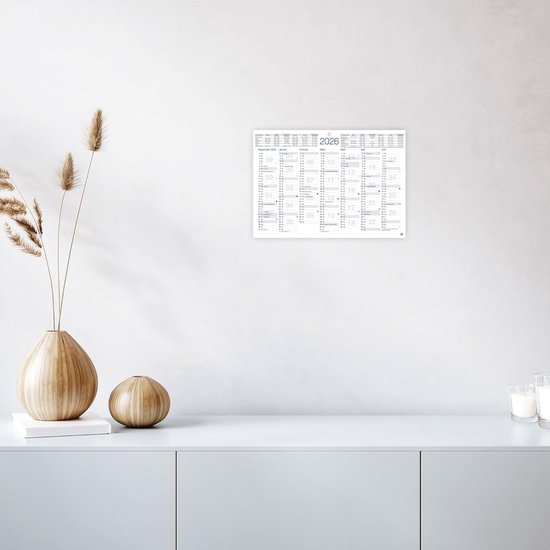 Grote A4-Tafelkalender 2026: Jaarkalender & Weekplanner voor Bureau of ...