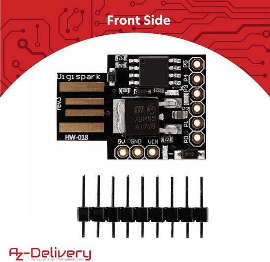 Compacte ATTiny85 Microcontroller Bordje met USB en Arduino IDE ...