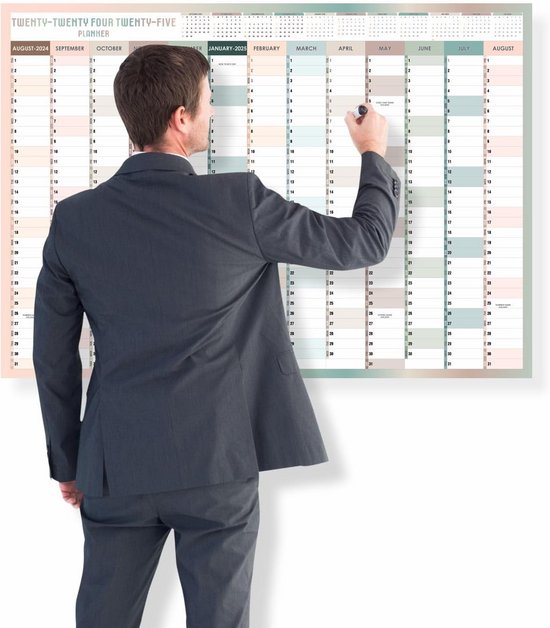 Grote A1 Academische Jaarplanner 2024-2025 voor School en Kantoor ...