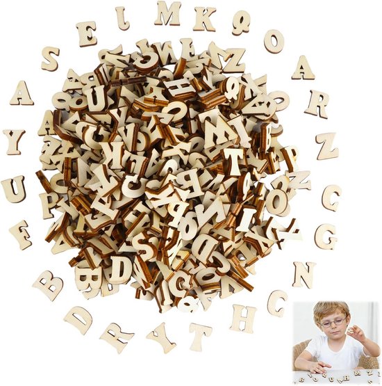 400 Houten Alfabet Letters Set voor Knutselen en Decoratie | bol